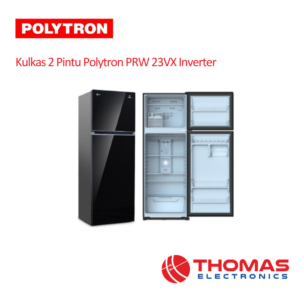 Jual Polytron Kulkas 2 Pintu 220L INVERTER Tempered Glass PRW 23V PRW ...