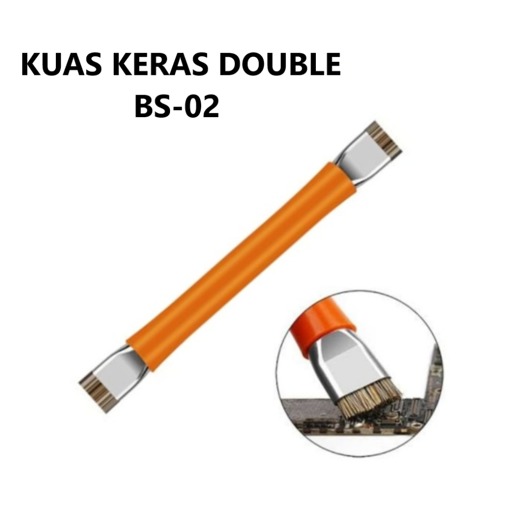 Jual Kuas Double sikat alat pembersih Motherboard IC Dan Lem BS-02 Oren | Shopee Indonesia