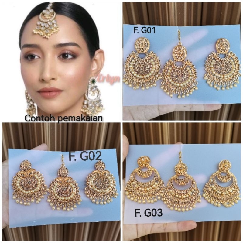 Jual SET TIKKA/ANTING TIKA/HIASAN DAHI/AKSESORIS INDIA | Shopee Indonesia