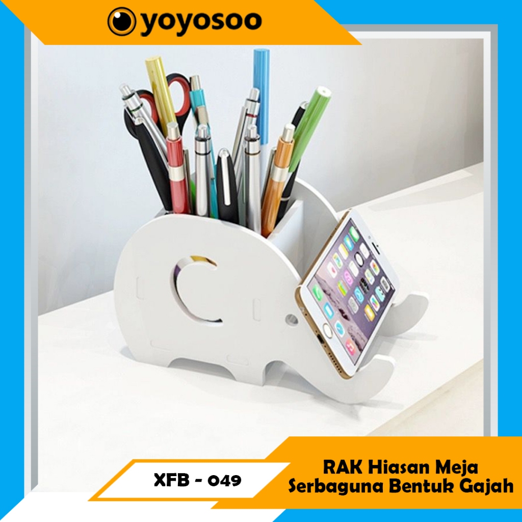 Jual Gajah Stationary Box White Color Tempat Alat Tulis Estetik ...
