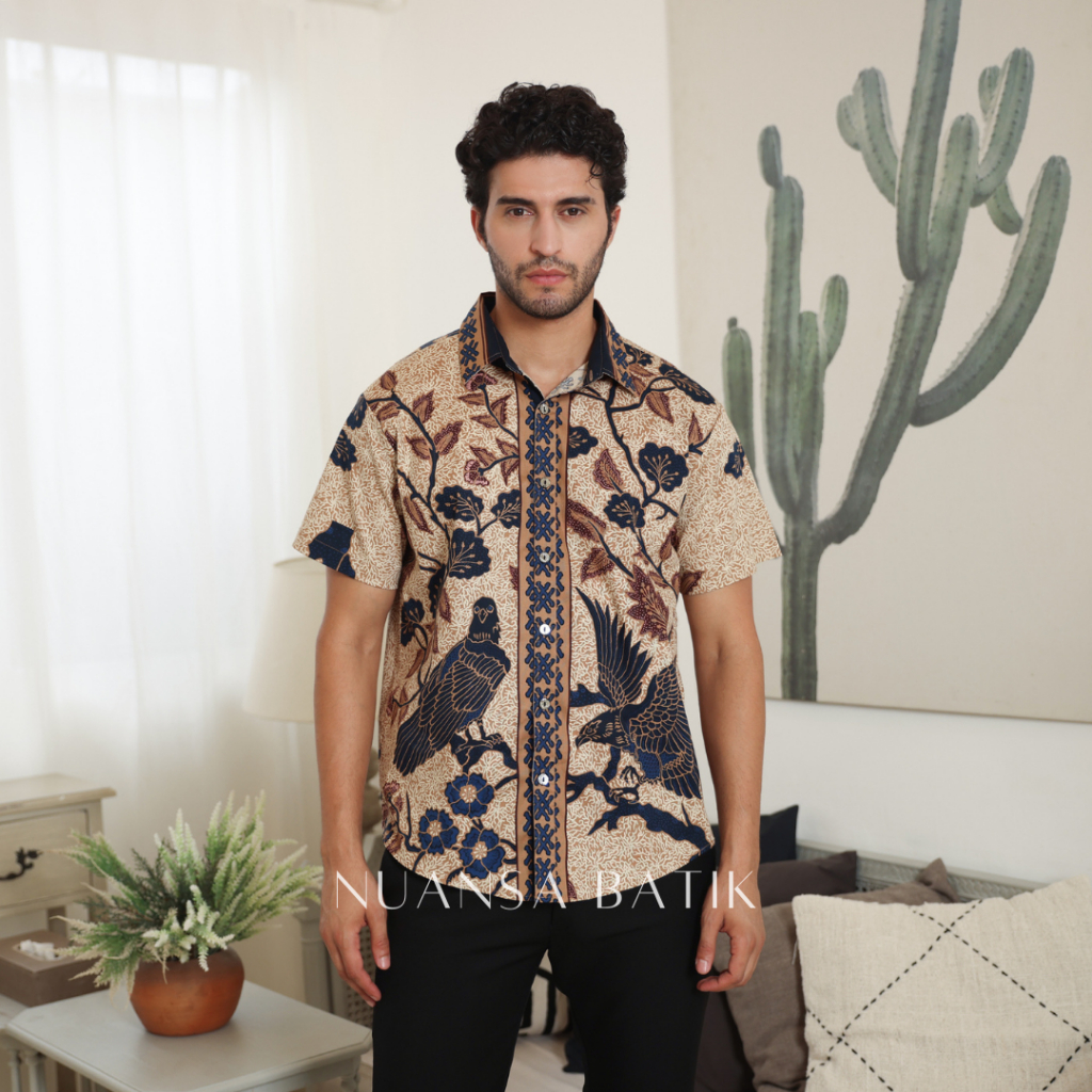 Jual Nuansa Batik Hem Batik Pria Lengan Pendek Bahan Katun Stretch ...