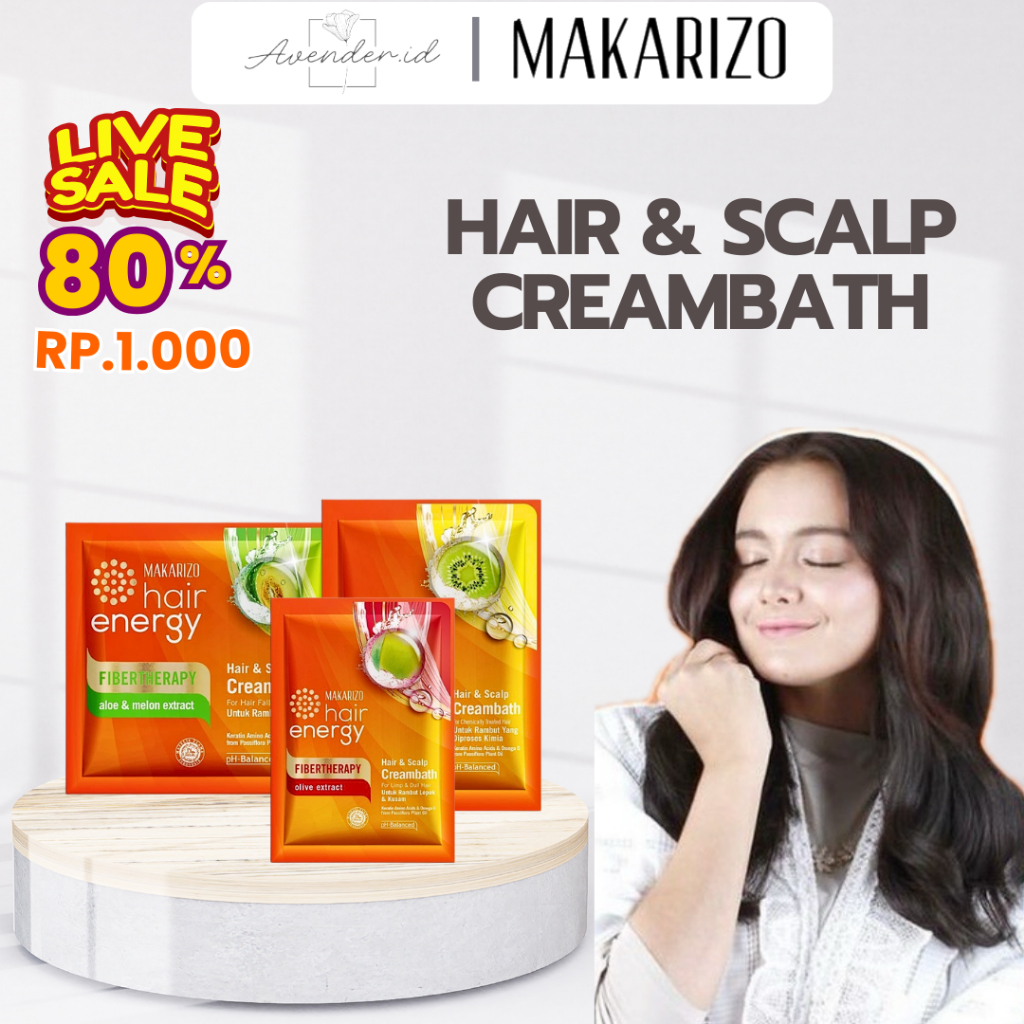 Jual (GET 1 GIFT) MAKARIZO HAIR ENERGY SHAMPOO FIBERTHERAPY SHAMPOO ...