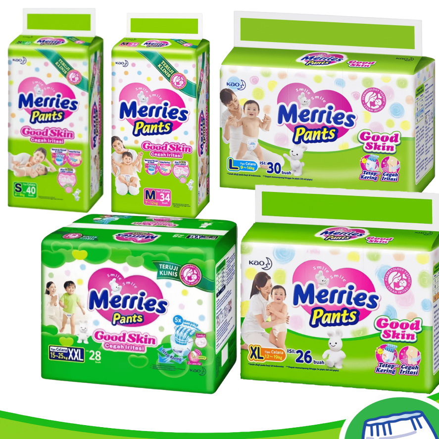 Jual Merries Pants M50 L44 XL38 XXL28 Jumbo Popok Bayi | Shopee Indonesia