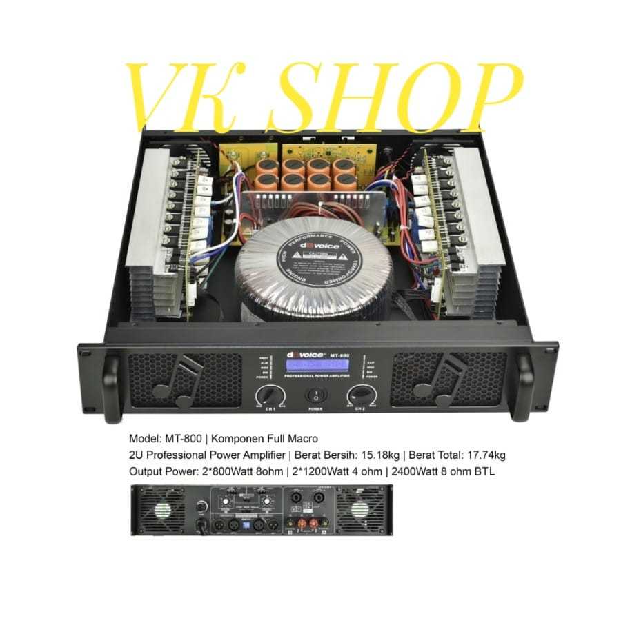 Jual Power db Voice MT 800 Original Amplifier dBVoice MT800 Class H ...