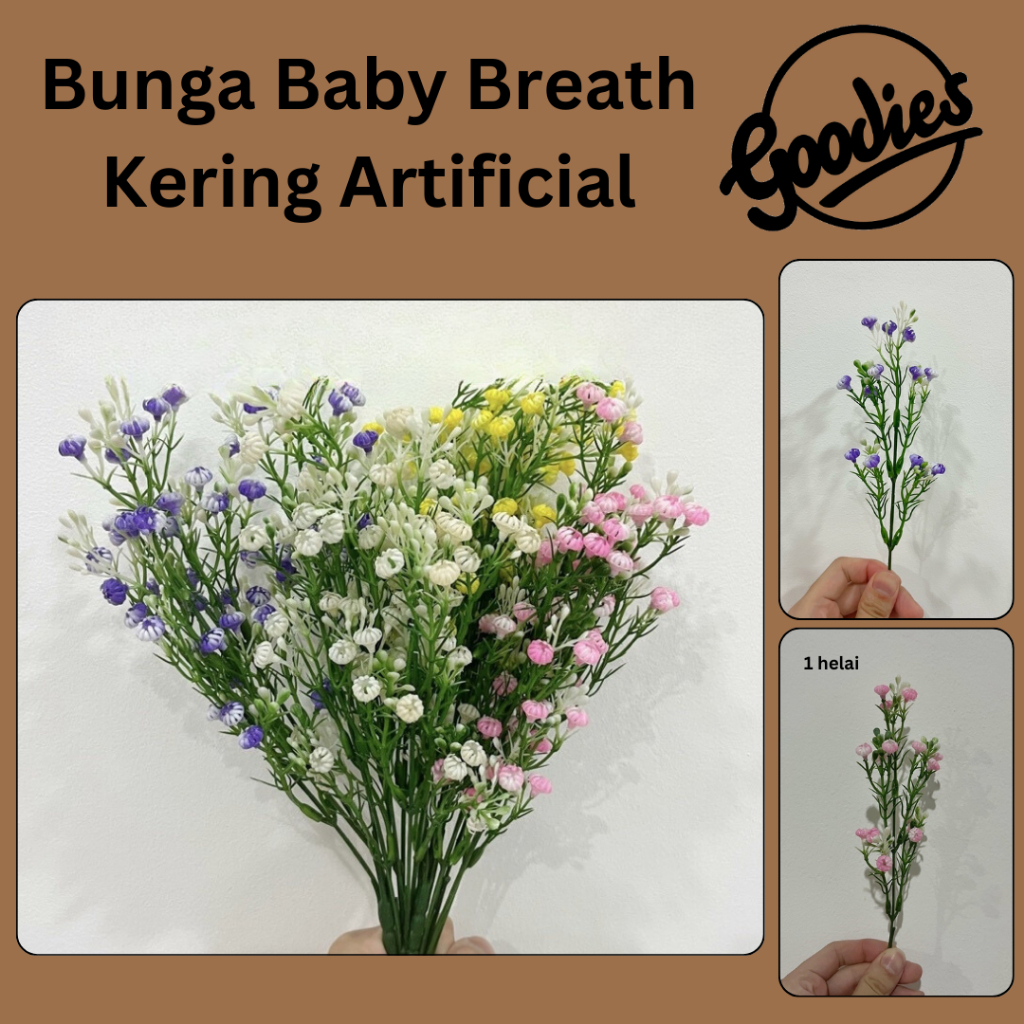 Jual Bunga Baby Breath Artificial / Bunga Palsu / Kering / Plastik Mini ...