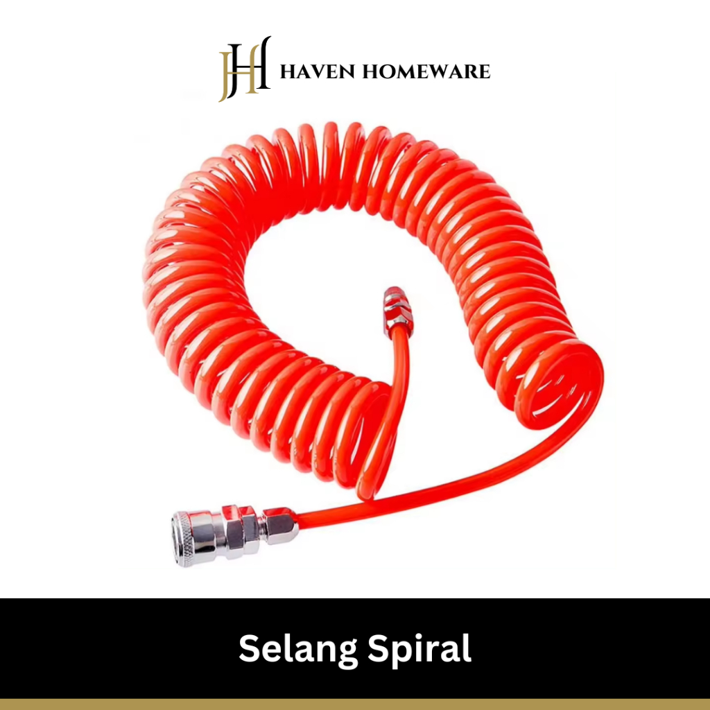 Jual Selang Angin Spiral Kompresor Selang Recoil Hose 6 METER/ 9 METER ...