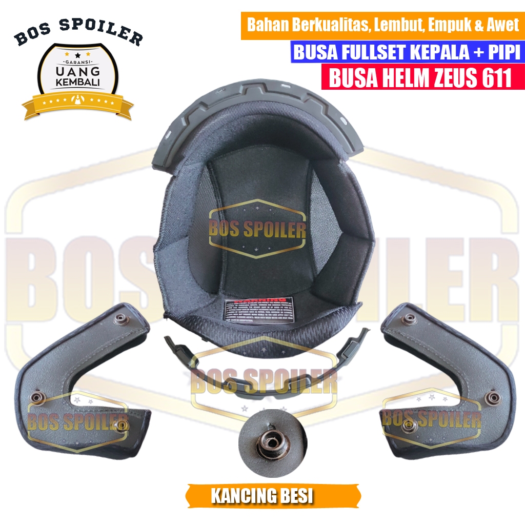 Jual Busa Helm Zeus 611 611c Kancing Besi Modular ZS 611 FullSet S M L ...