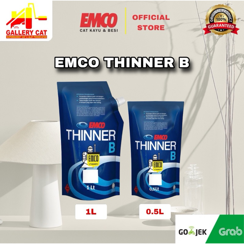 Jual TERMURAH! Emco Thinner B Untuk Cat Kayu Besi Pengencer Cat 1L & 0 ...