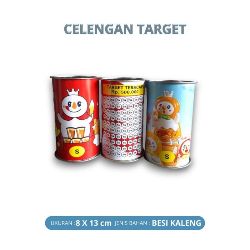 Jual Celengan Kaleng Target Ukuran S | Shopee Indonesia