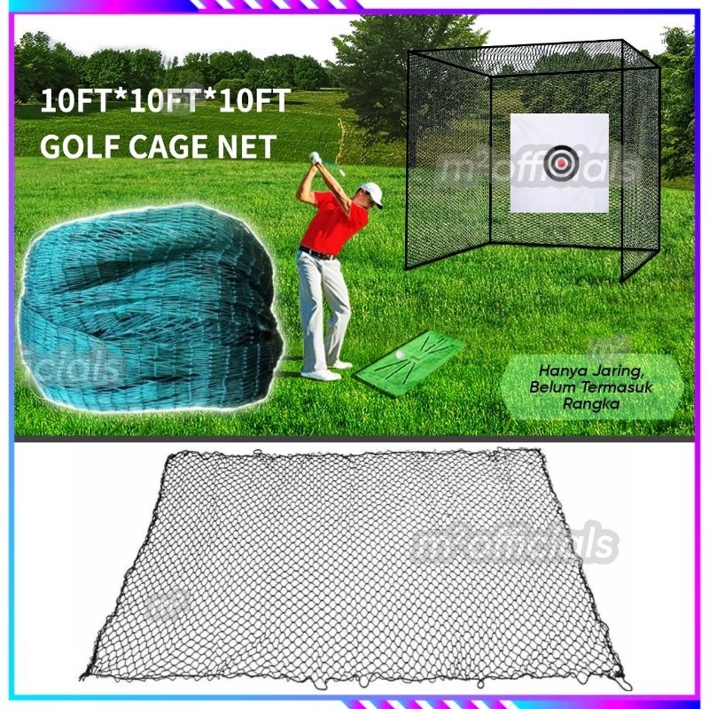 Jual Jaring golf net driving 3x3x3m golf cage net 18 ply latihan golf ...