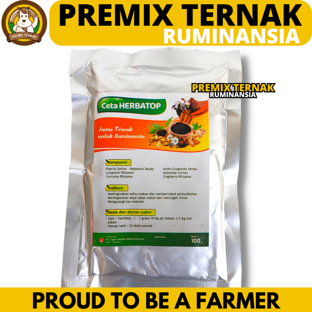Jual CETA HERBATOP RUMINANSIA 100 GRAM - Jamu Penggemuk Kambing Domba ...