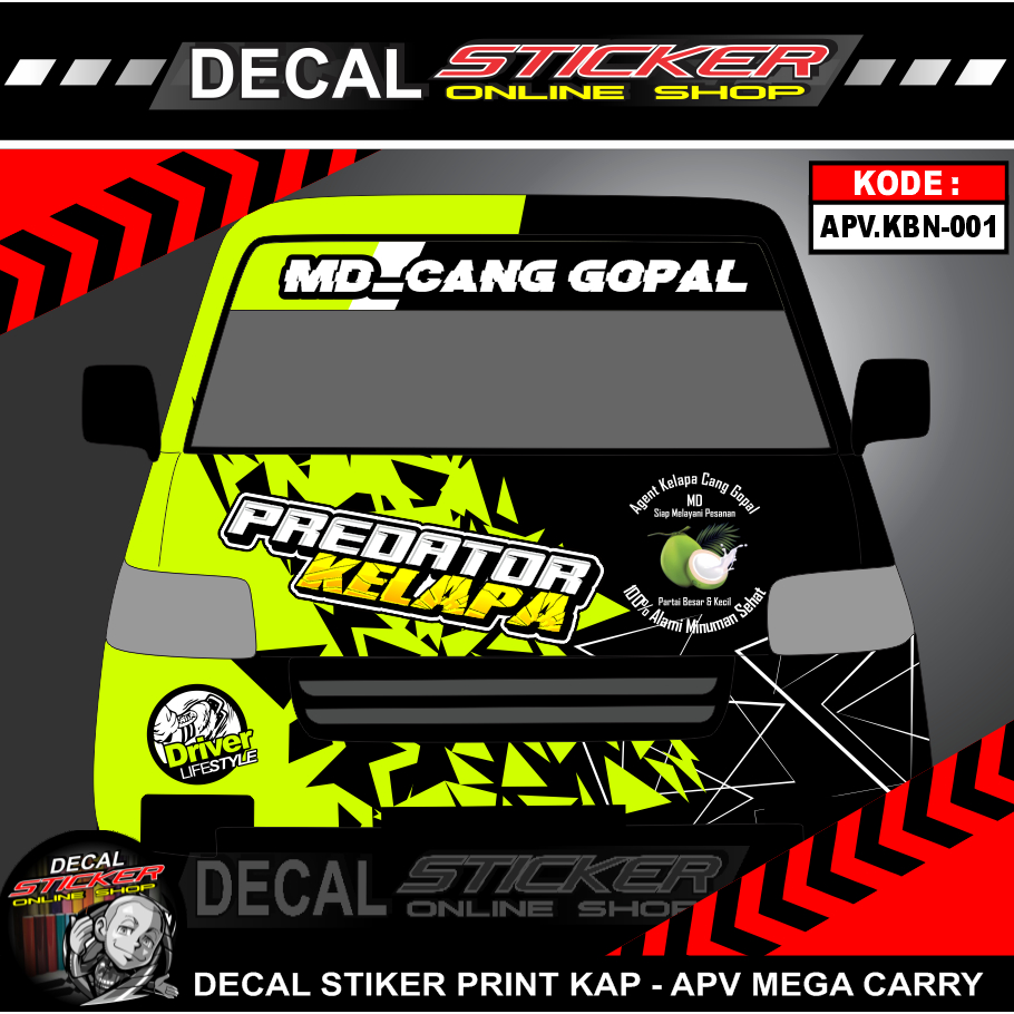Jual STIKER KABIN PICK UP APV KEREN FREE CUSTOM | Shopee Indonesia