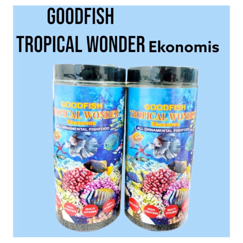 Jual Goodfish Tropical Wonder ekonomis All Ornamental Fish Food 100gr ...
