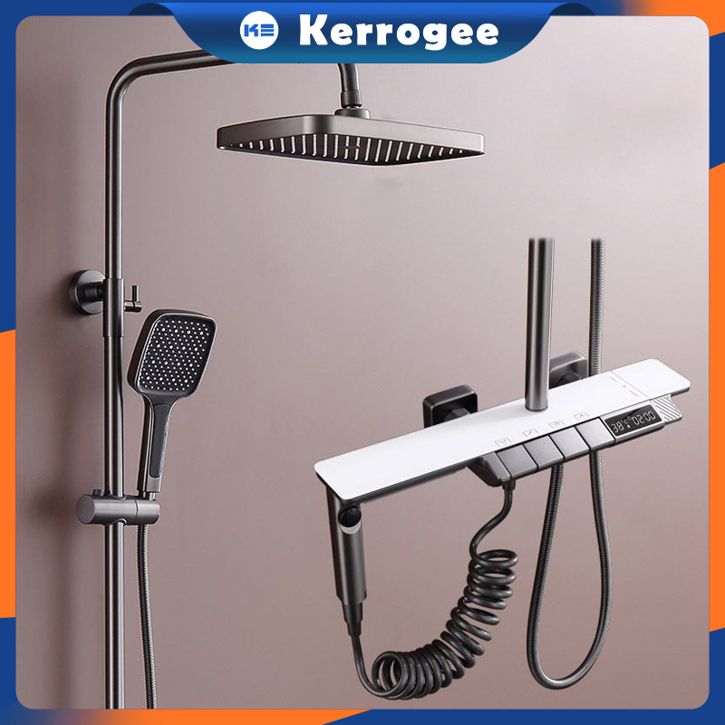 Jual Shower Kamar Mandi 4 Dalam 1 Set Dengan Sprayer Faucet Sprayer / digital suhu konstan Set ...
