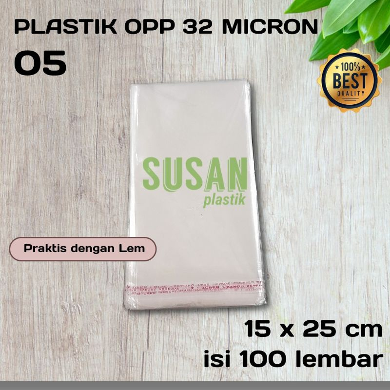 Jual PLASTIK OPP 15X25 SEAL/LEM TEBAL 32 MICRON PLASTIK ROTI/ UNDANGAN ...