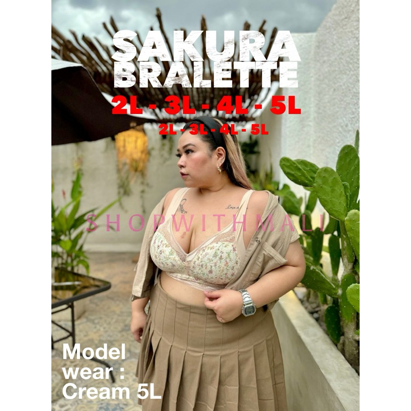 Jual SAKURA BRALETTE BRA Seamless Big Size Jumbo 2L 3L 4L 5L | Shopee Indonesia