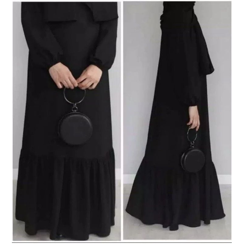 Jual Gamis Abaya Arab Hitam List Busui Bahan Jet Black Saudi Kwalitas Terjamin | Shopee Indonesia