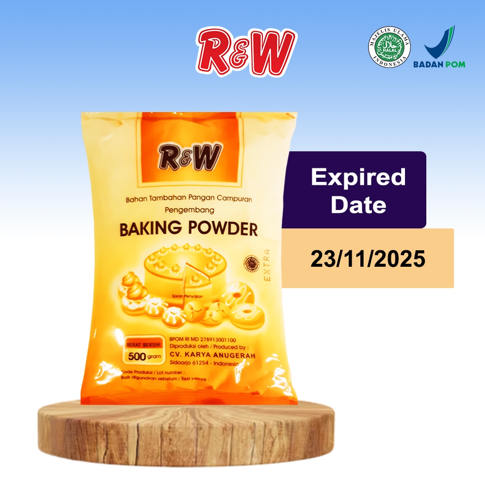 Jual Baking Powder Pengembang Kue Rajawali R&W RW Orange Extra 500 g ...