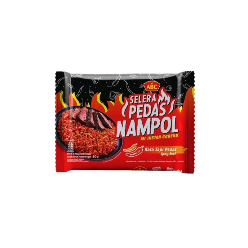 Jual [ 10 Pcs ] ABC Selera Pedas Nampol Mi Goreng Instan Sapi Pedas ...