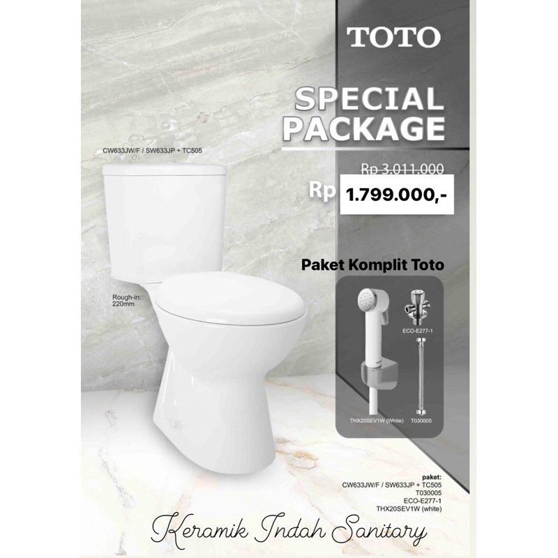Jual Closet Duduk TOTO promo CW633 putih Original | Shopee Indonesia