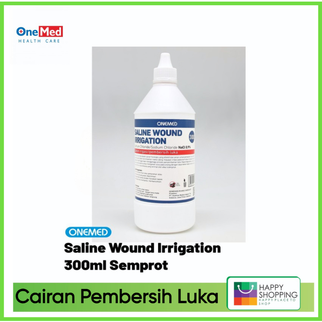 Jual Pembersih Luka Onemed Saline Wound Irrigation Kemasan Semprot 300ml Onemed Cairan Irigasi ...