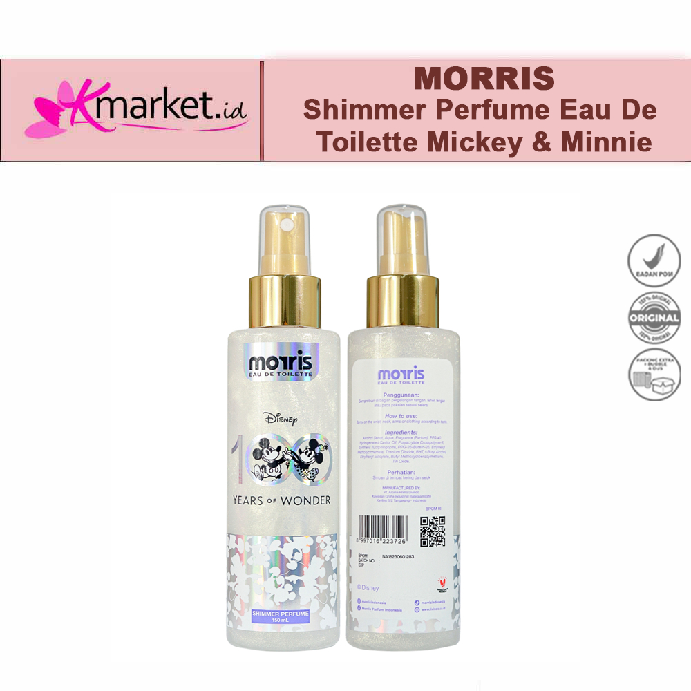 Jual Morris Shimmer Perfume Eau De Toilette Mickey & Minnie 150 ml ...