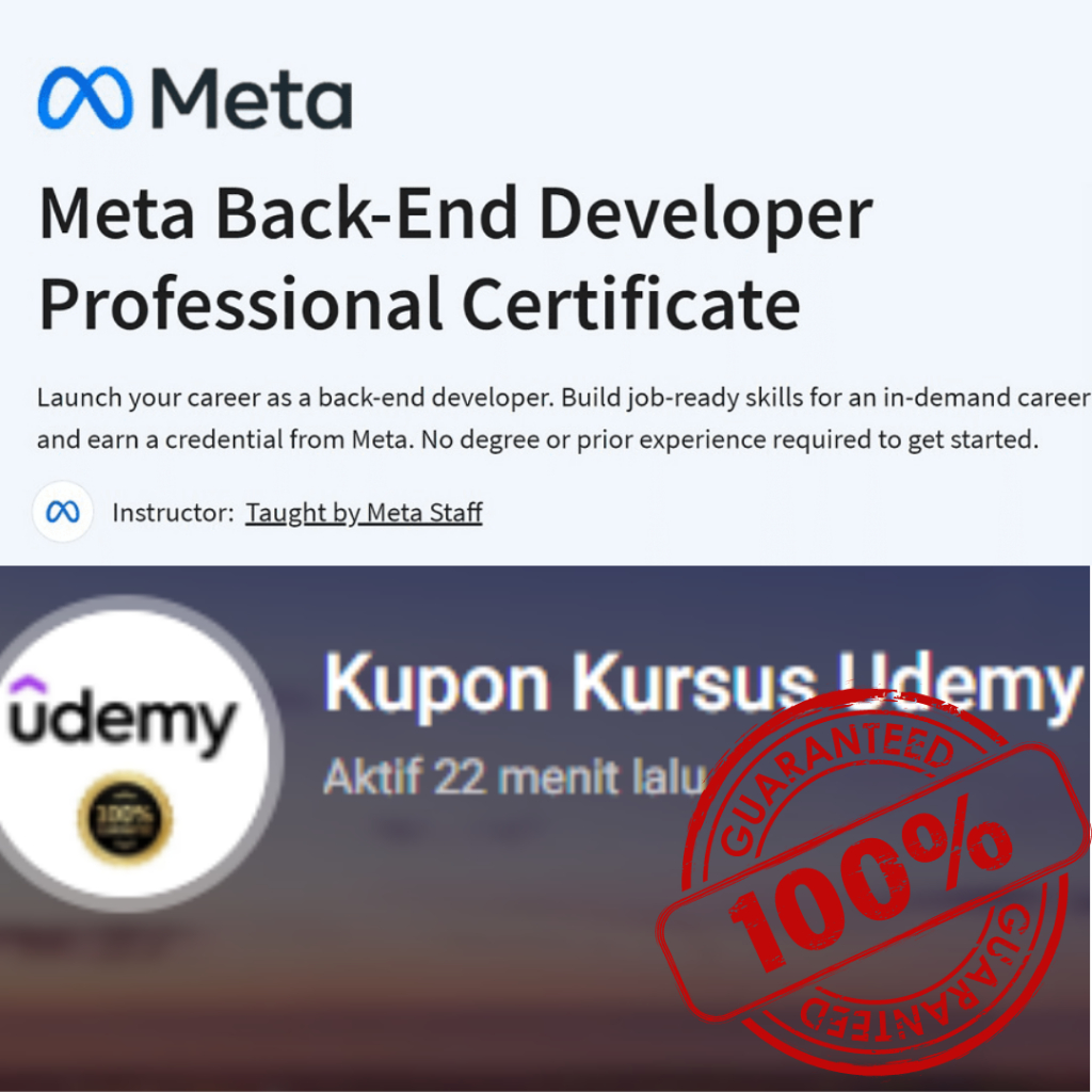 Jual Meta Back-End Developer Professional Certificate - Coursera Course ... Jual Meta Back-End Developer Professional Certificate - Coursera Course ...