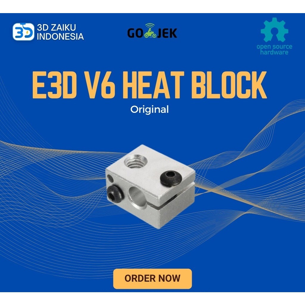 Jual Reprap 3D Printer Alumunium Heating Heat Block E3D V6 | Shopee ...
