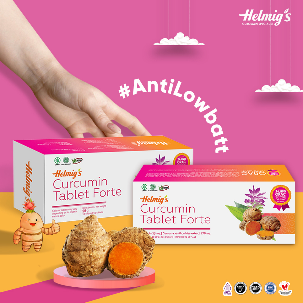 Jual Helmig's Curcumin Tablet 25mg Isi 100 Tablet | Shopee Indonesia