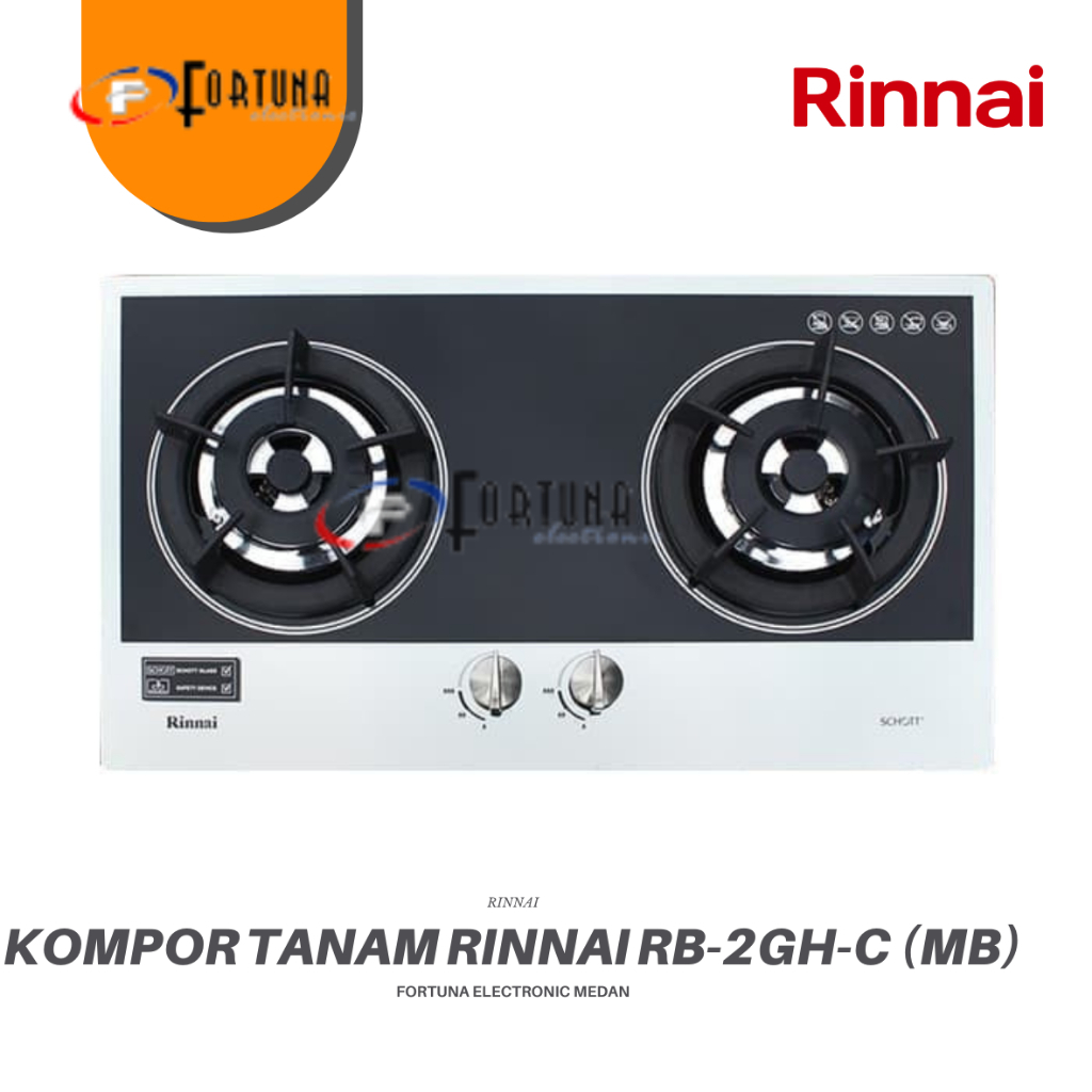 Jual RINNAI KOMPOR TANAM RB2GHCMB BUILT-IN GAS HOB RINNAI RB-2GH-C MB ...