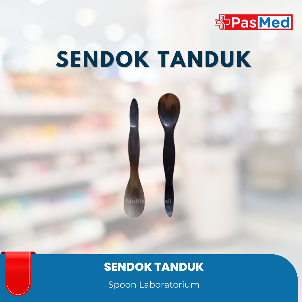 Jual Sendok Tanduk Double Ended Farmasi Obat Laboratorium | Shopee ...