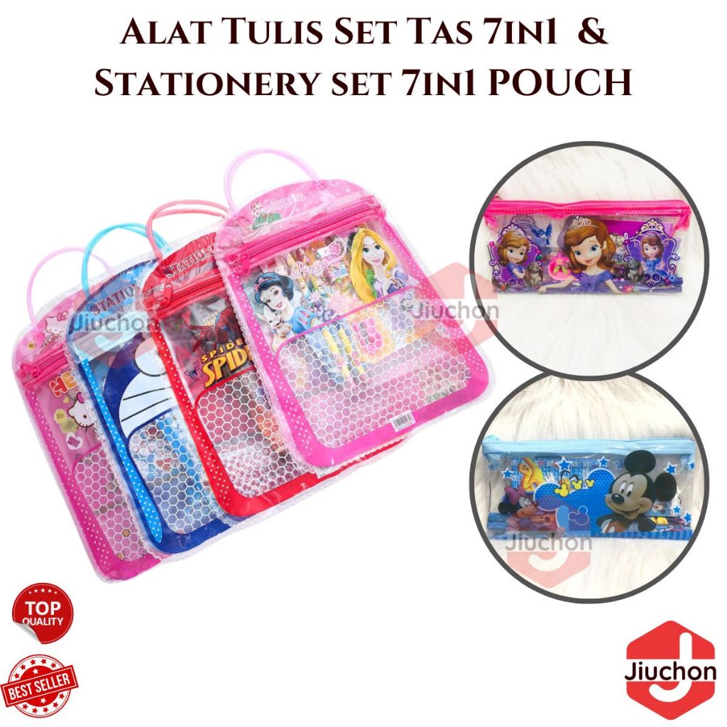 Jual JIUCHON Set Alat Tulis Sekolah/ Stationery Set Tas & Set Pouch ...