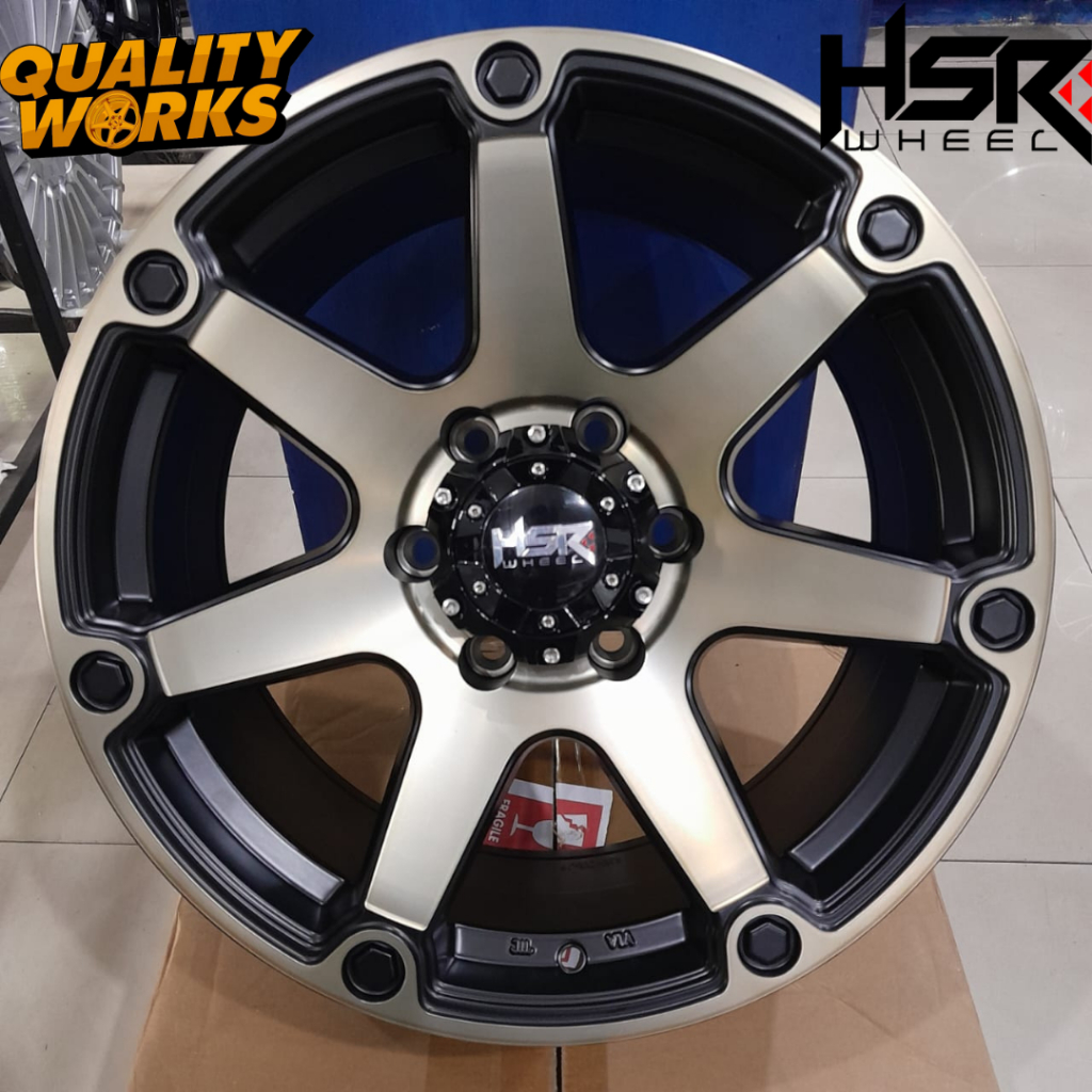Jual Velg mobil R18 palang 7 lubang 6 Pelek HSR HANDA Ring 18 Lebar 9 pcd 6x139,7 warna Black ...