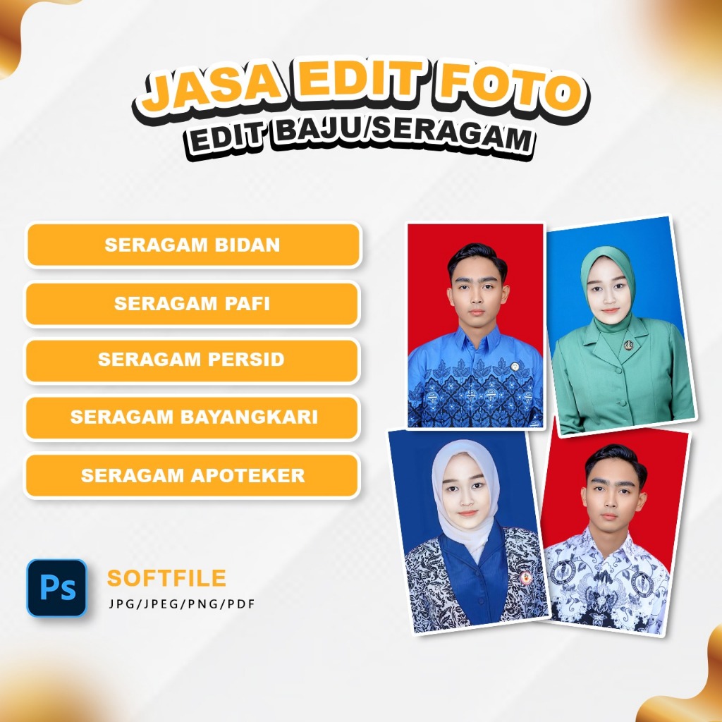 Jual Jasa Edit Pas Foto / Pas Photo / Edit Almamater / Seragam ...