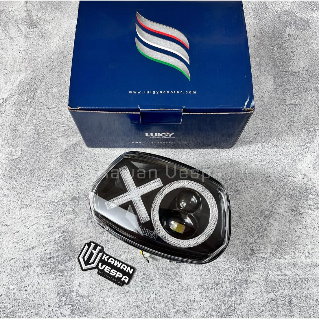 Jual Headlamp Led daymaker XO Luigy for vespa Sprint | Shopee Indonesia