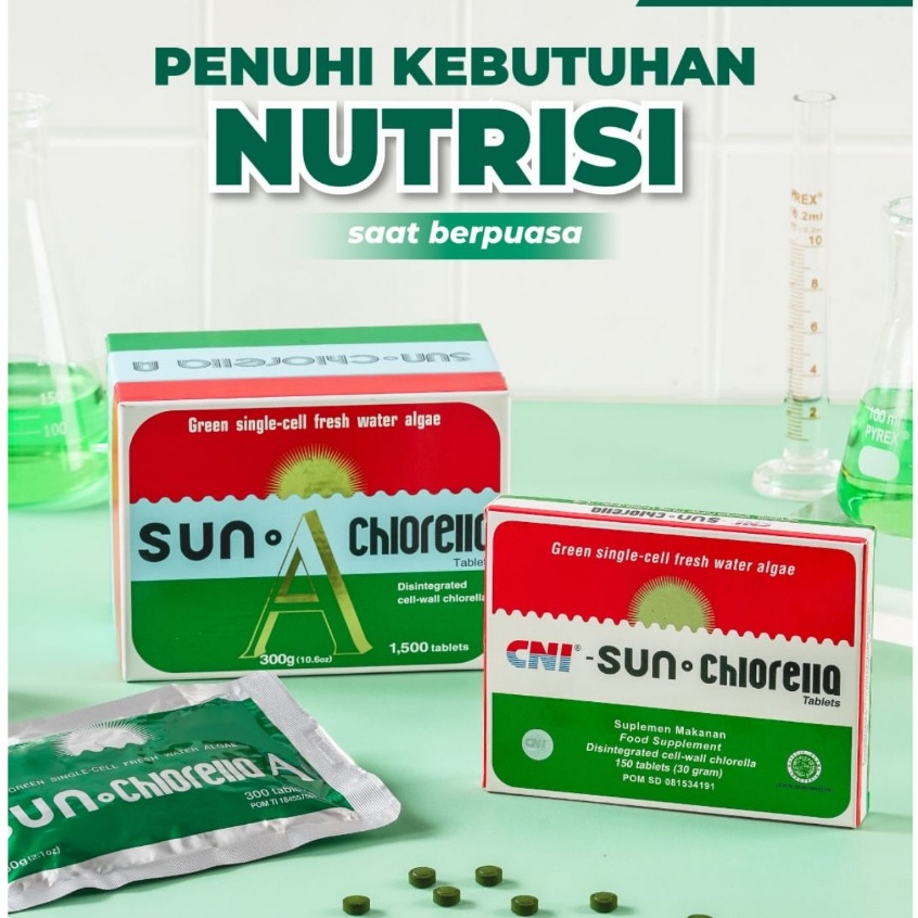 Jual CNI Sun Chlorella A (Import Jepang) Isi 300 tab dan 1500 tab ...