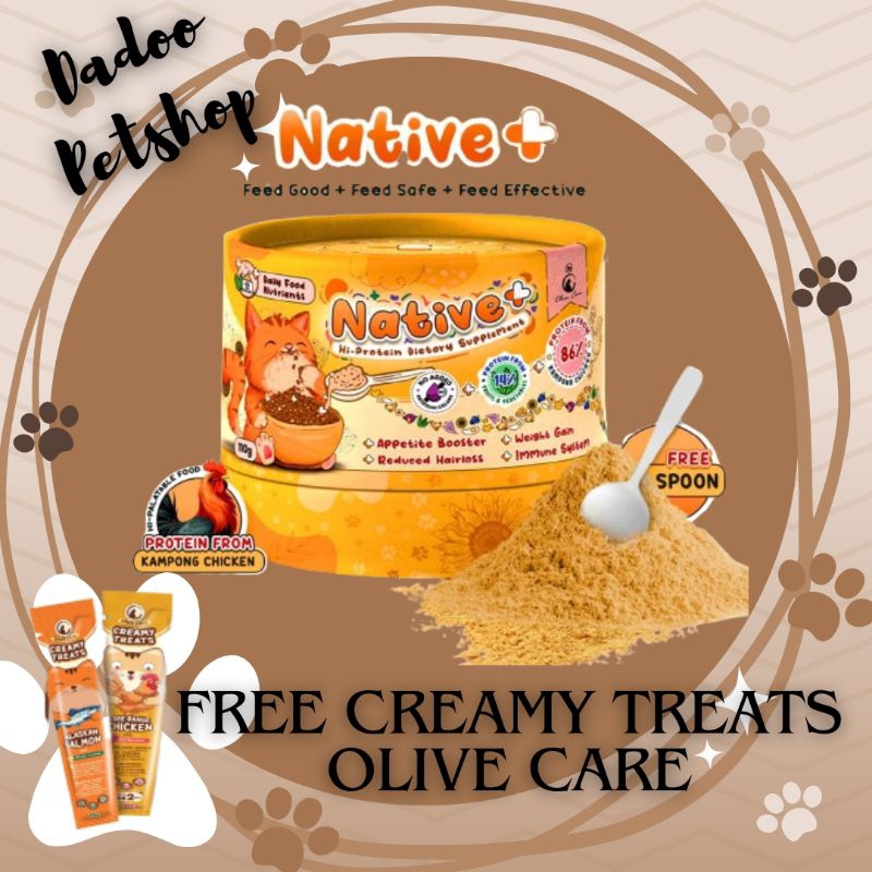 Jual Olive Care Native Gold dan Native Plus 110gr Tinggi Protein ...