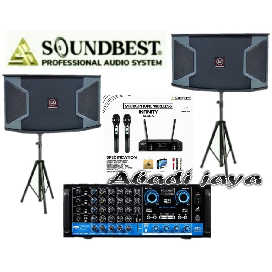 Jual paket sound system soundbest pro 110 10 inch rc2200 infinity ...