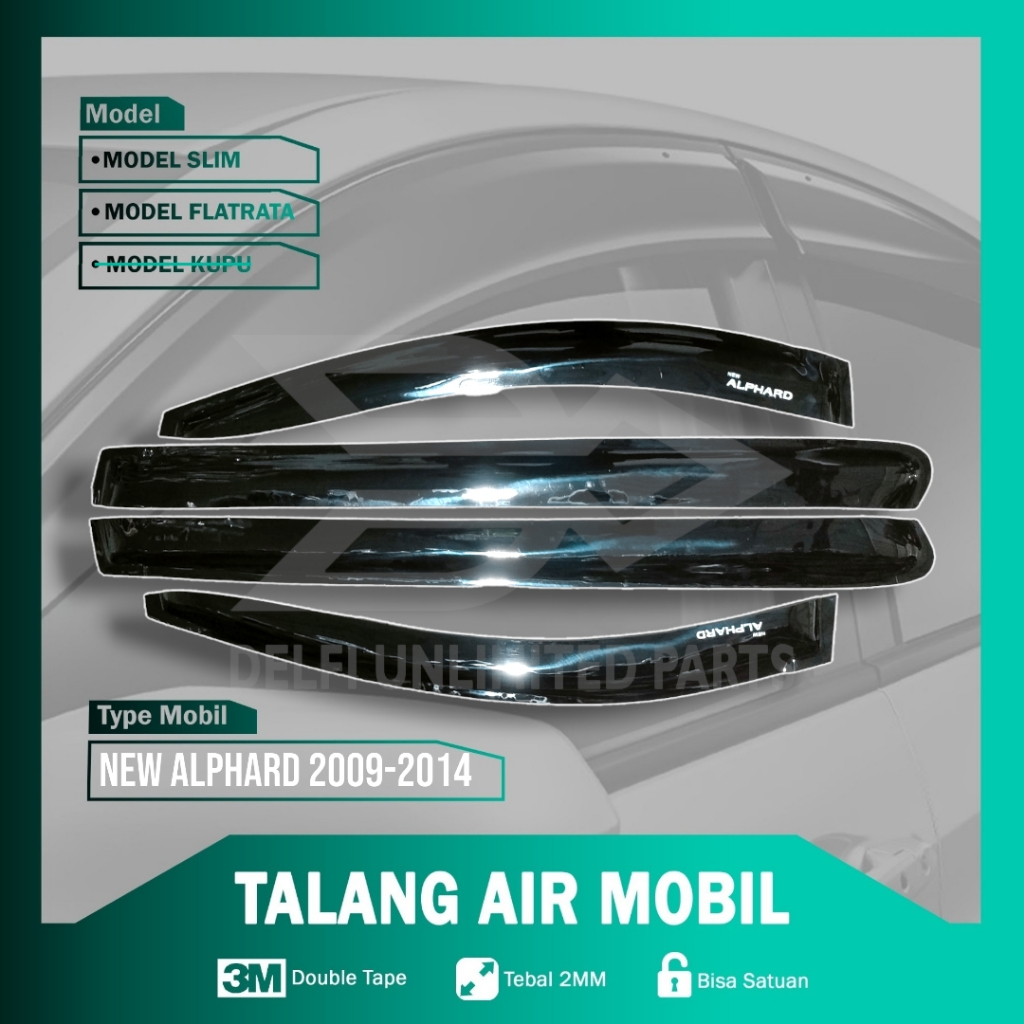 Jual Talang Air Mobil Satuan Toyota New Alphard 2009-2014 Model Slim | Shopee Indonesia