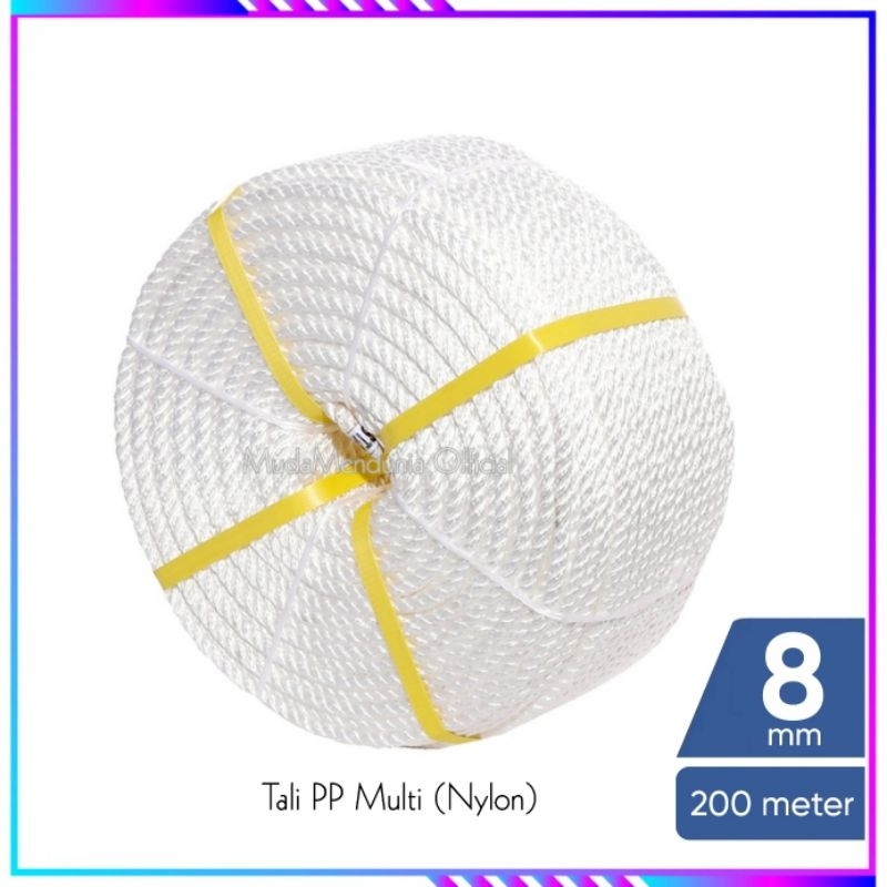Jual Tali PP Multi (Nilon) 8mm Nylon Rope Tali Tambang PP Roll | Shopee ...