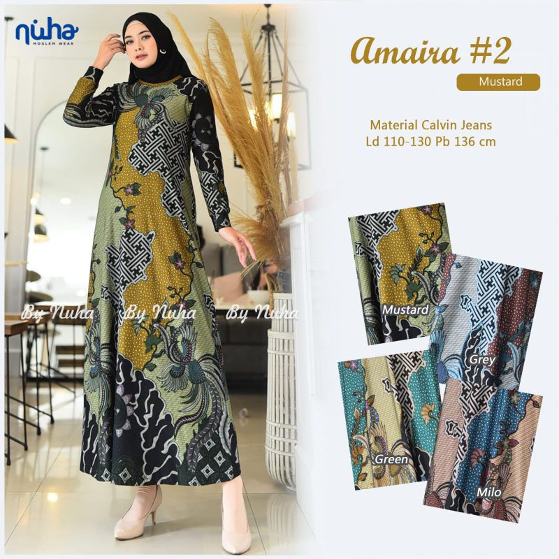 Jual AMAIRA#2 GAMIS CALVIN JEANS MOTIF BATIK SOLO TERBARU LD 110 130 ...