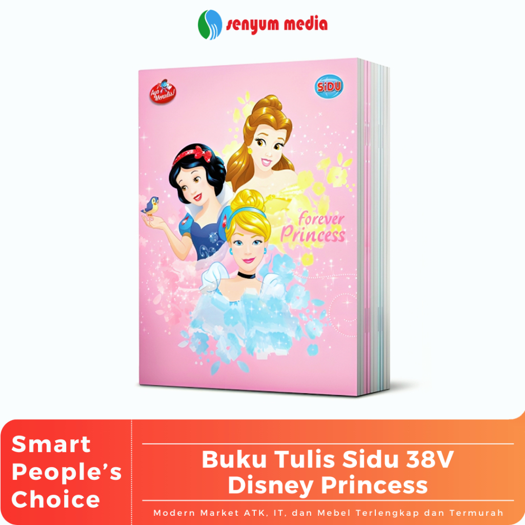 Jual Buku Tulis Sinar Dunia SIDU DISNEY PRINCESS 38 Lembar (1 Pack Isi ...