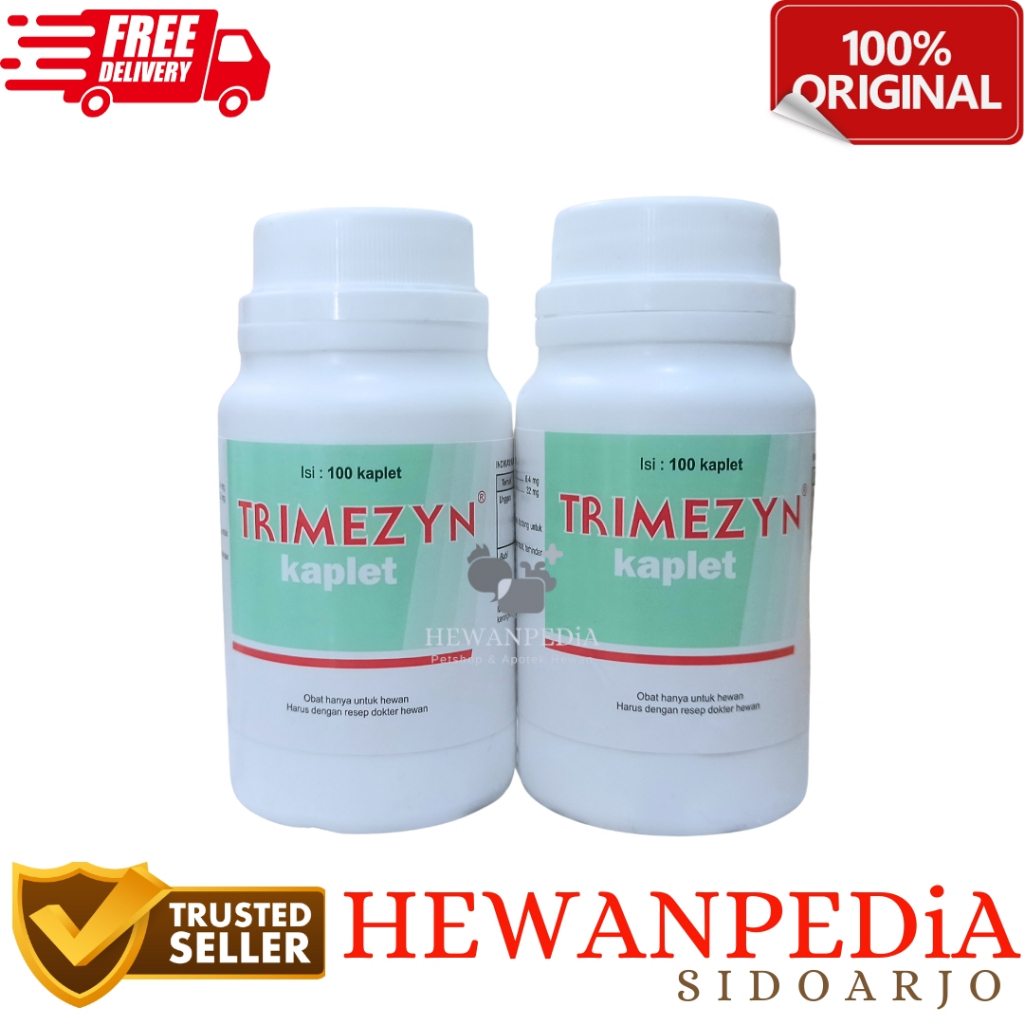 Jual TRIMEZYN KAPLET 100 KAPSUL Hewanpedia - Obat Pilek Ngorok Pulorum ...