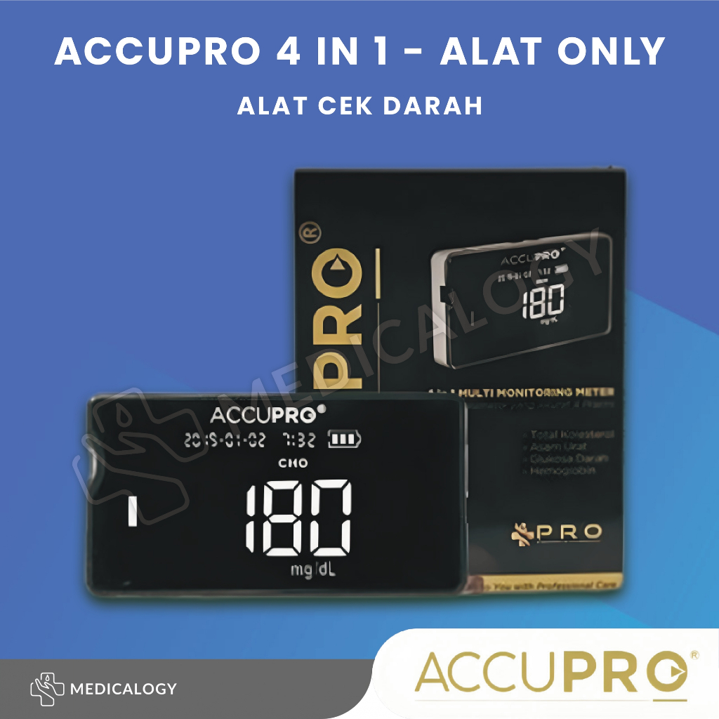 Jual AccuPro 4 in 1 Alat Cek Gula Darah (Alat Only) | Shopee Indonesia