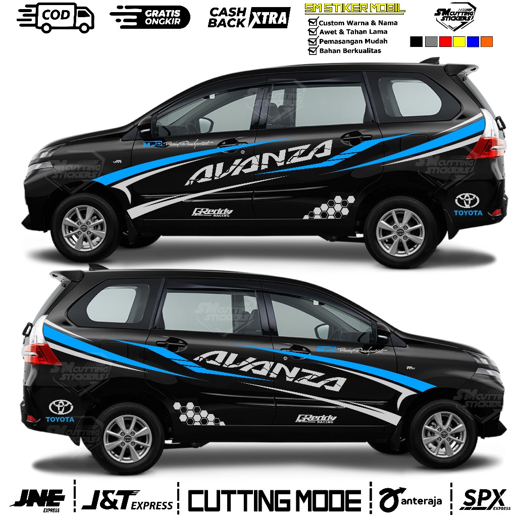 Jual Stiker mobil Avanza sticker mobil sigra calya xenia ertiga avanza ...