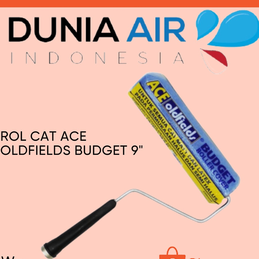 Jual KUAS ROL ACE OLDFIELDS BUDGET 9" / ROL CAT ACE 9" / ROLLER CAT ACE ...