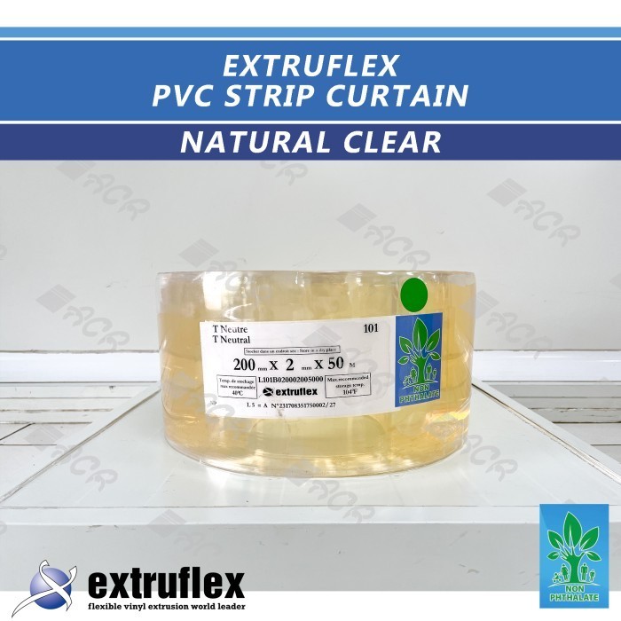 Jual Tirai PVC NATURAL CLEAR 200mmx2mm per Meter - Extruflex PVC Strip ...