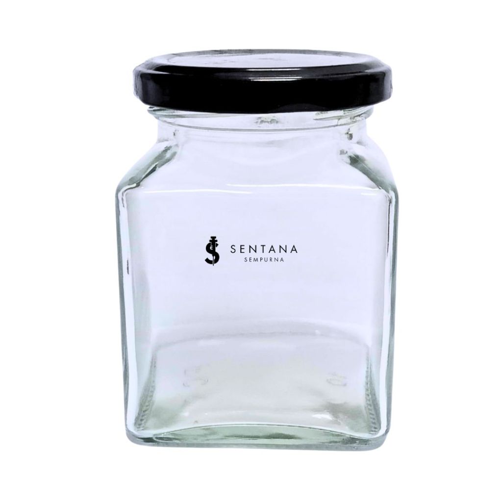 Jual Botol Jar 401 / Botol Toples Kaca Kotak 200 ml | Shopee Indonesia