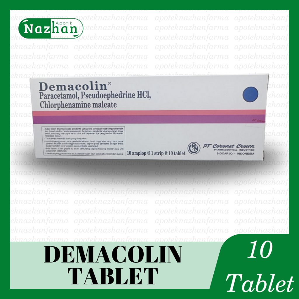 Jual Demacolin Tablet | Obat Pilek Anak | Obat Pilek Dewasa | Shopee ...