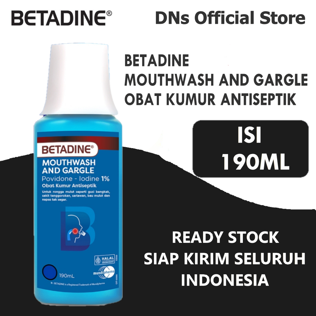 Jual Betadine Mouthwash & Gargle - Obat Kumur Antiseptik Isi 190ml | Shopee Indonesia